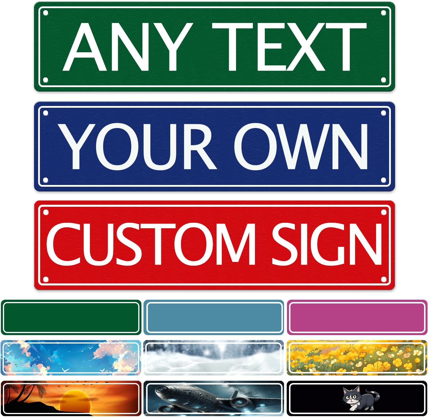 Amazon.com: Custom Sign, Personalized Metal Signs,Customized Metal ...