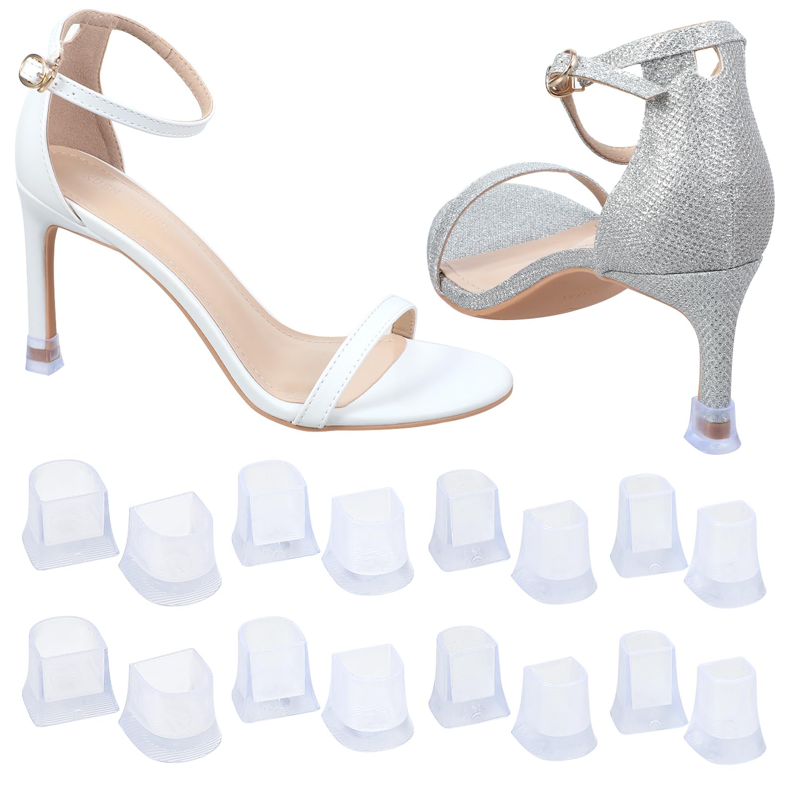 Amazon.com: COMNICO 8 Pairs High Heel Protectors Heel Caps Shoes ...