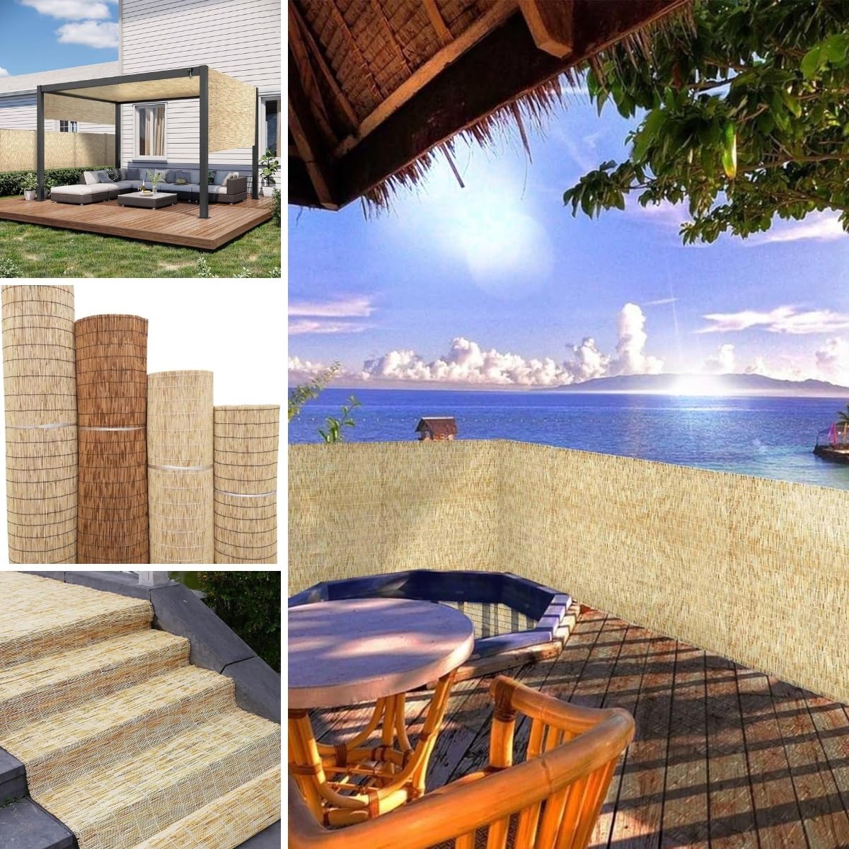 Snapklik.com : Custom Natural Bamboo Fencing Rolls, Bamboo Screen For ...