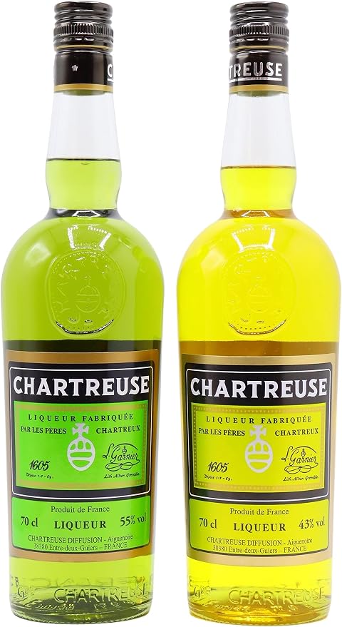 Chartreuse - Green & Yellow Herbal Liqueur 70cl x 2 43% ABV (2 x 70cl ...