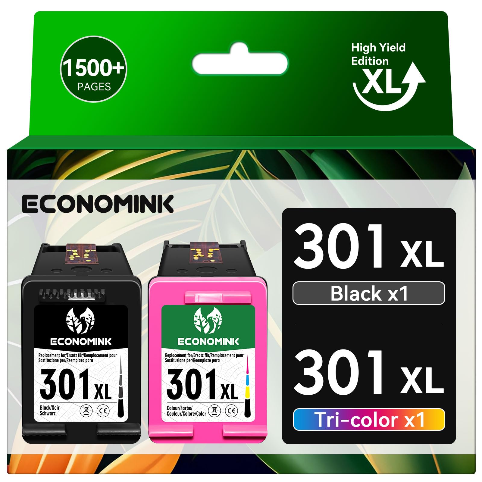 Economink 301 Inktcartridges Combo Pack, Inkt 301 Gereserveerd voor HP ...