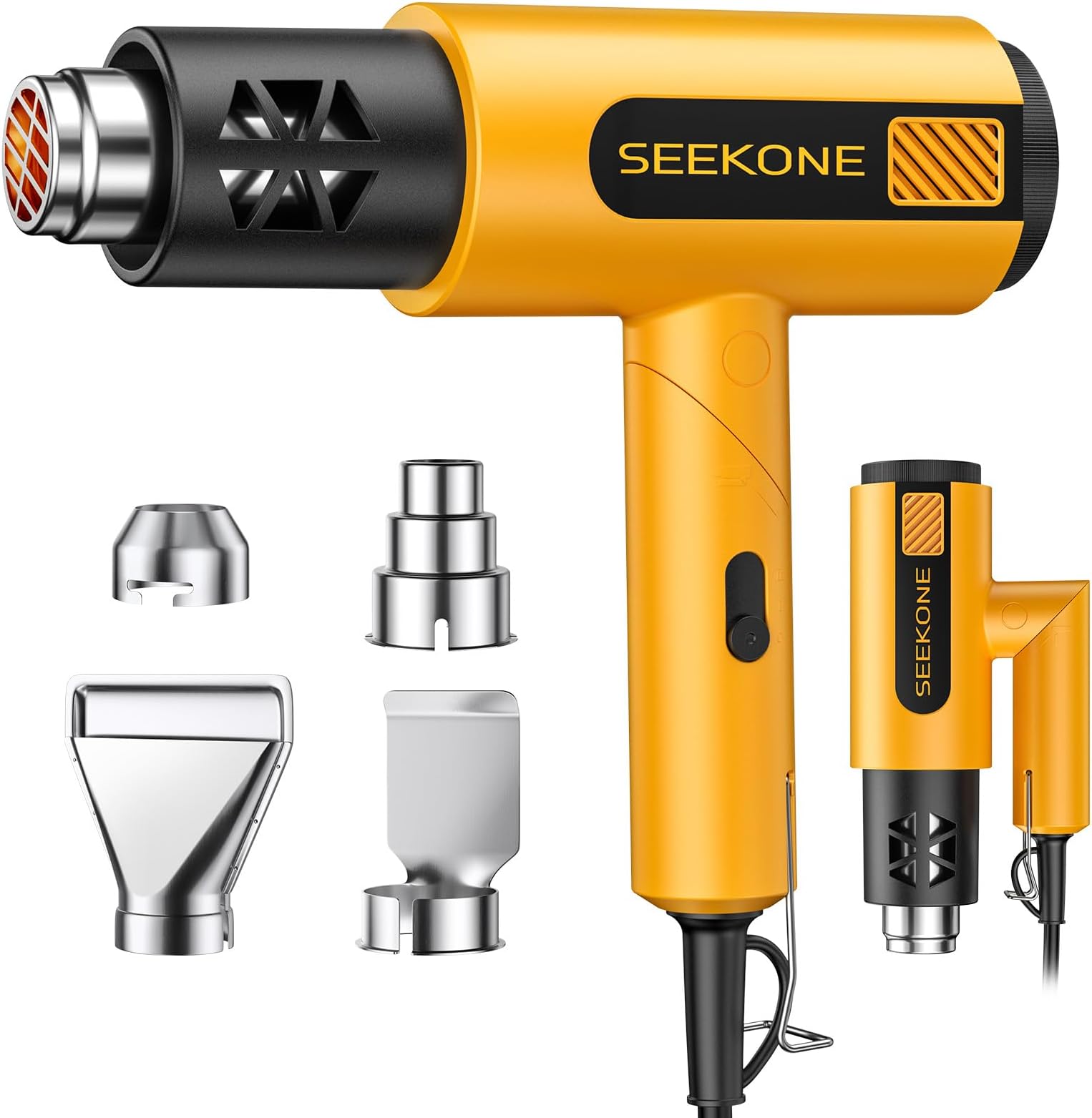 SEEKONE Heissluftpistole, 2000W Heißluftfön (400℃/600℃) Hochleistungs mit 2 ...