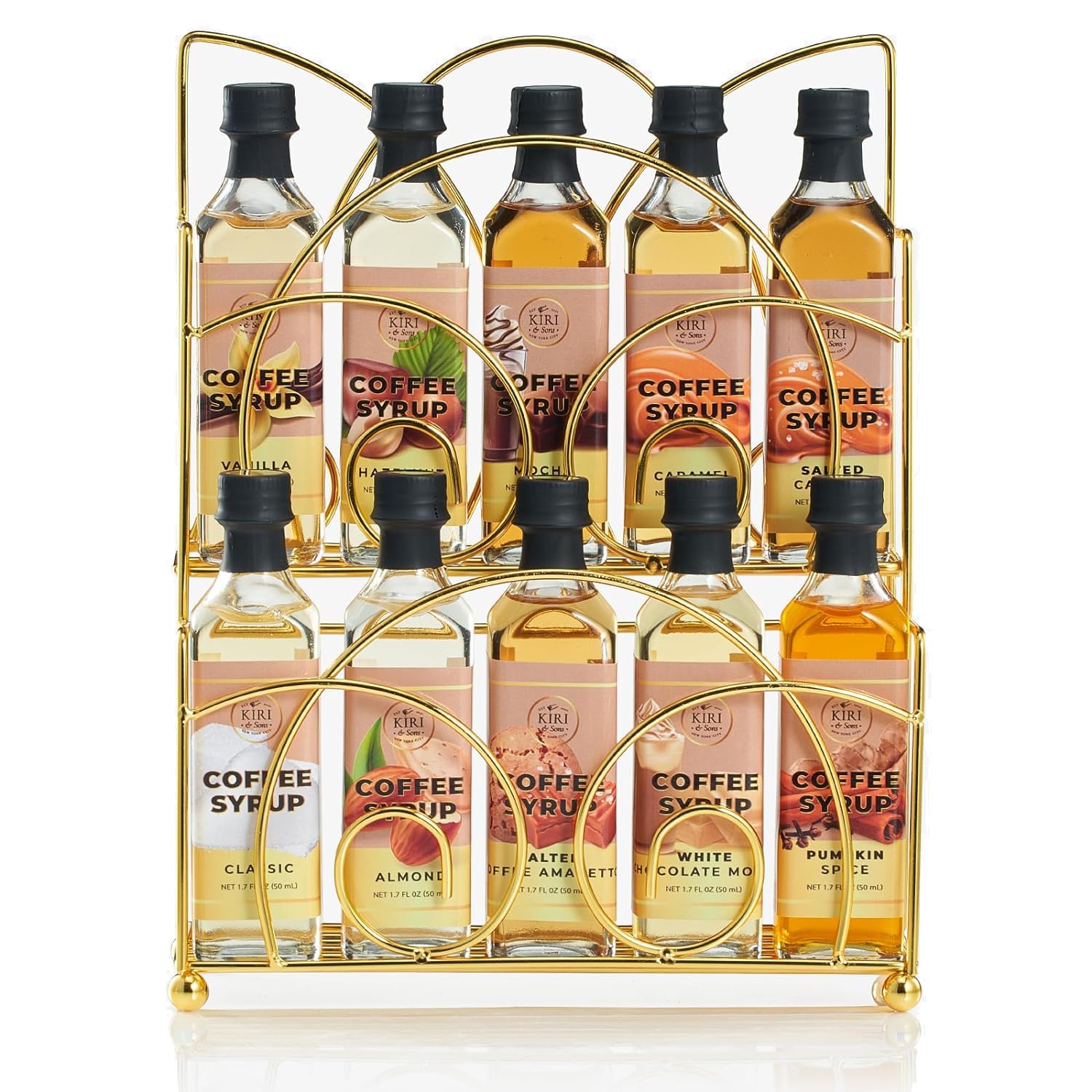 Amazon.com: Gourmet Coffee Syrup Rack Gift Set, Includes Display Rack ...