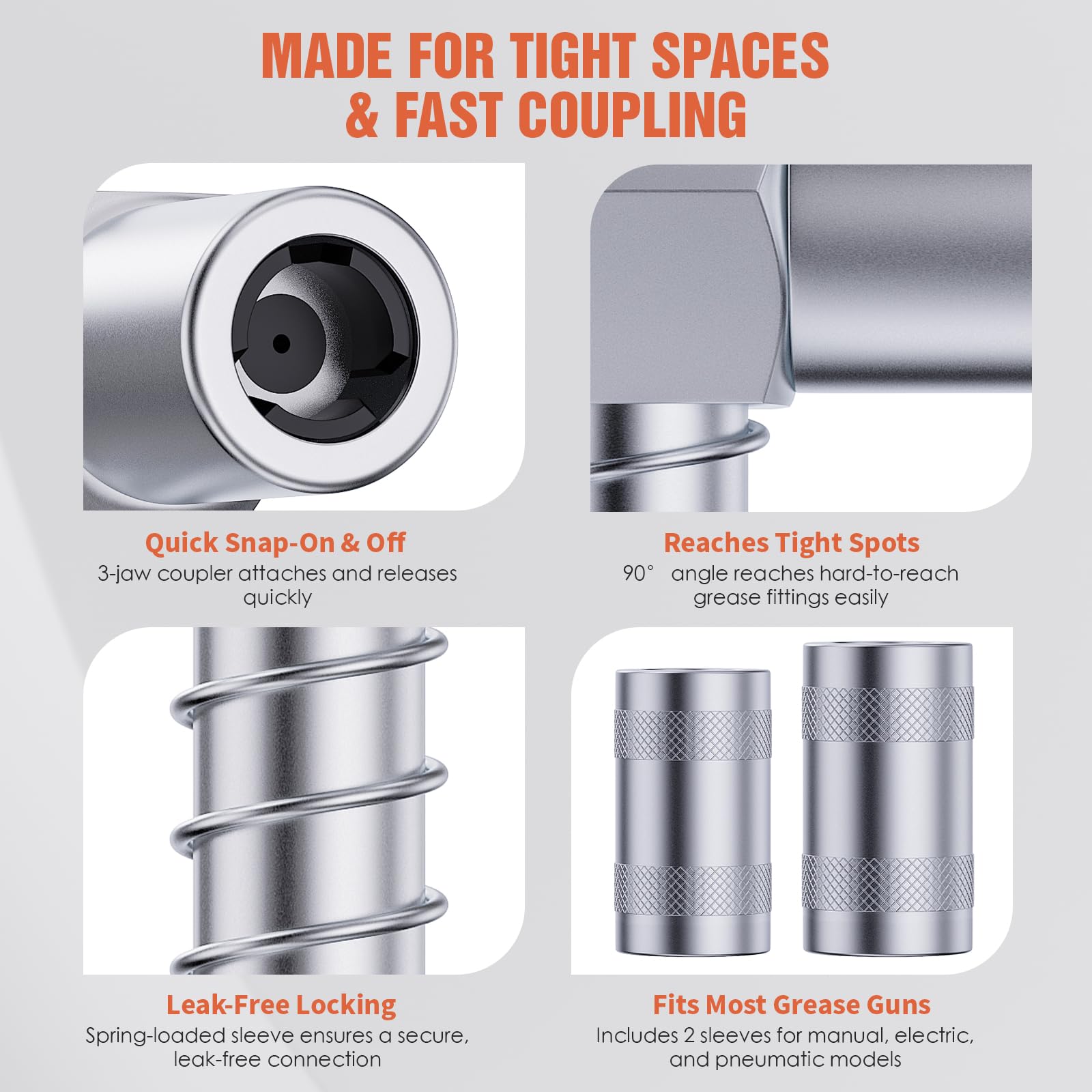 Snapklik.com : TRILINK 90 Degree Grease Gun Coupler Adapter - Right ...