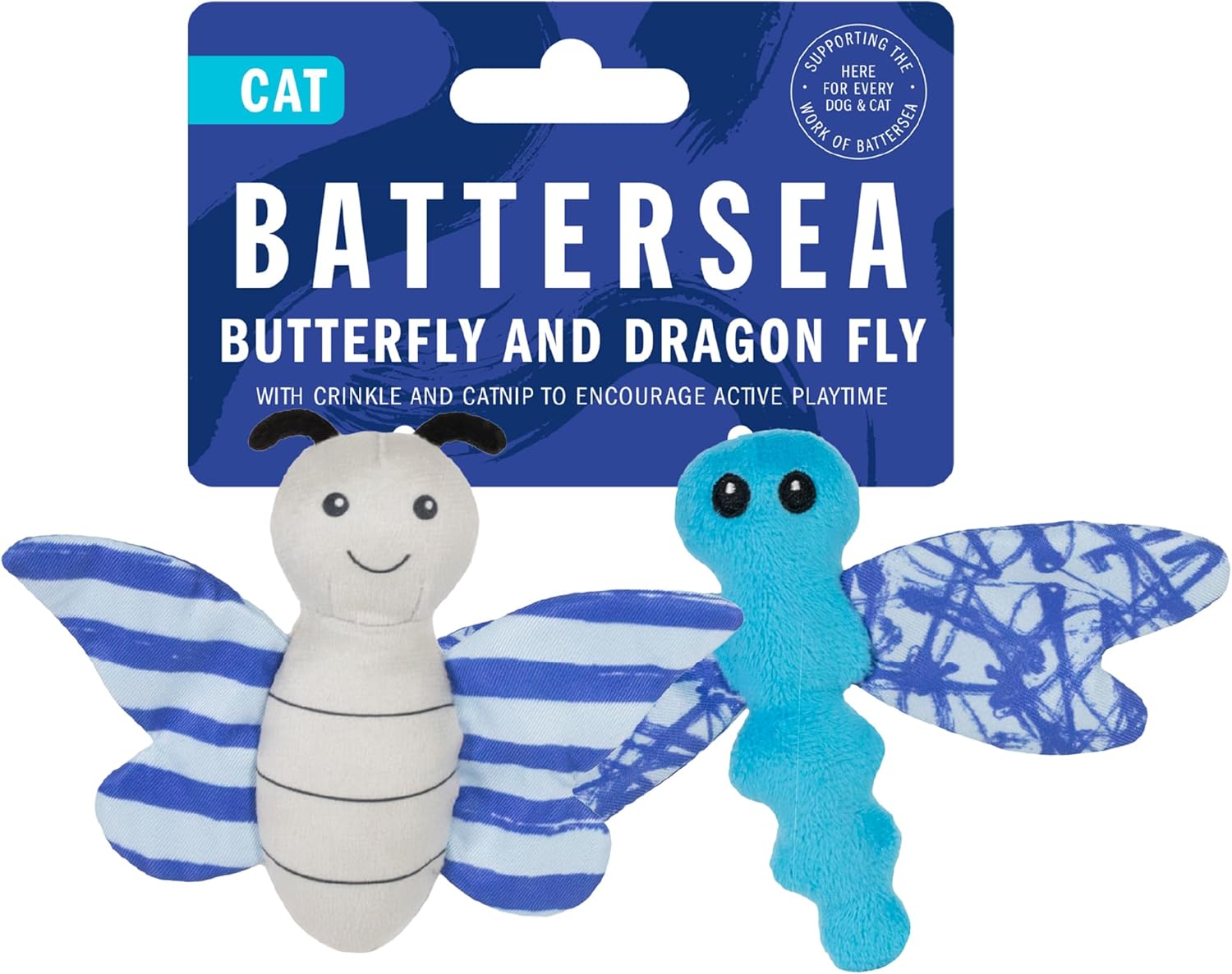 Rosewood Battersea Butterfly and Dragonfly Duo Cat Toys, Catnip Toys ...