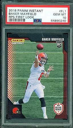 Amazon.com: Baker Mayfield Rookie Card 2018 Panini Instant RPS First ...