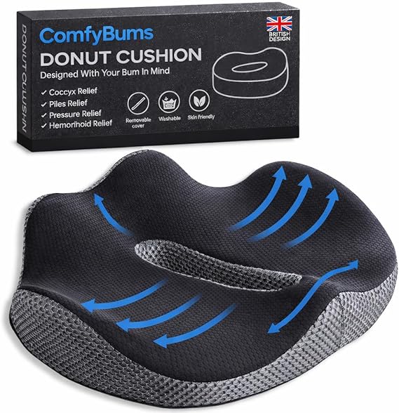 ComfyBums Hemorrhoid Donut Cushion For Coccyx, Tailbone, Piles ...