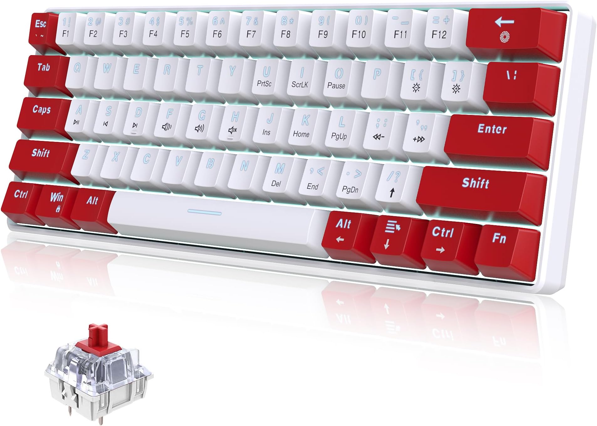 Amazon.com: Redragon 60 Percent Mini Keyboard, Mechanical Gaming ...