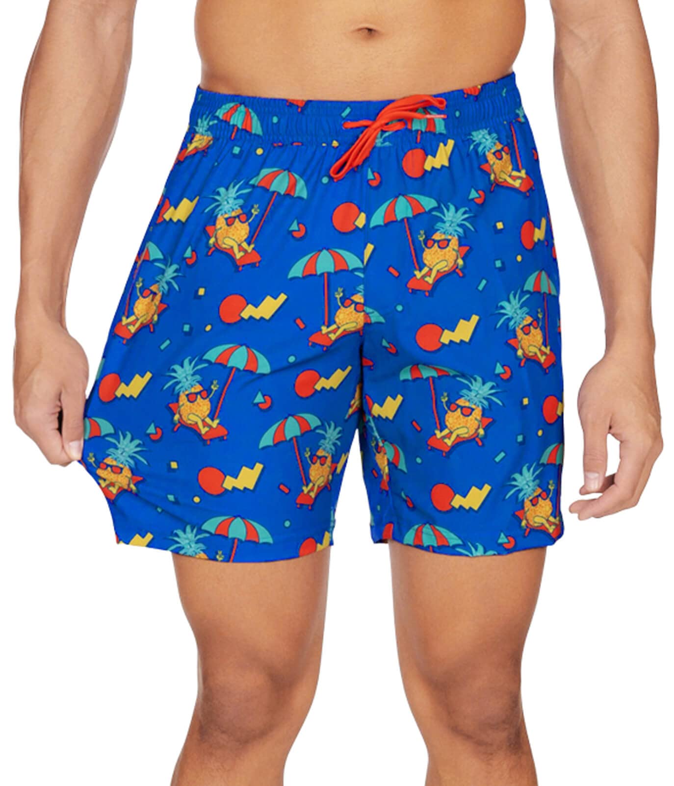 Snapklik.com : Poolside Pineapple 4 Way Stretch Swim Trunks For Men ...