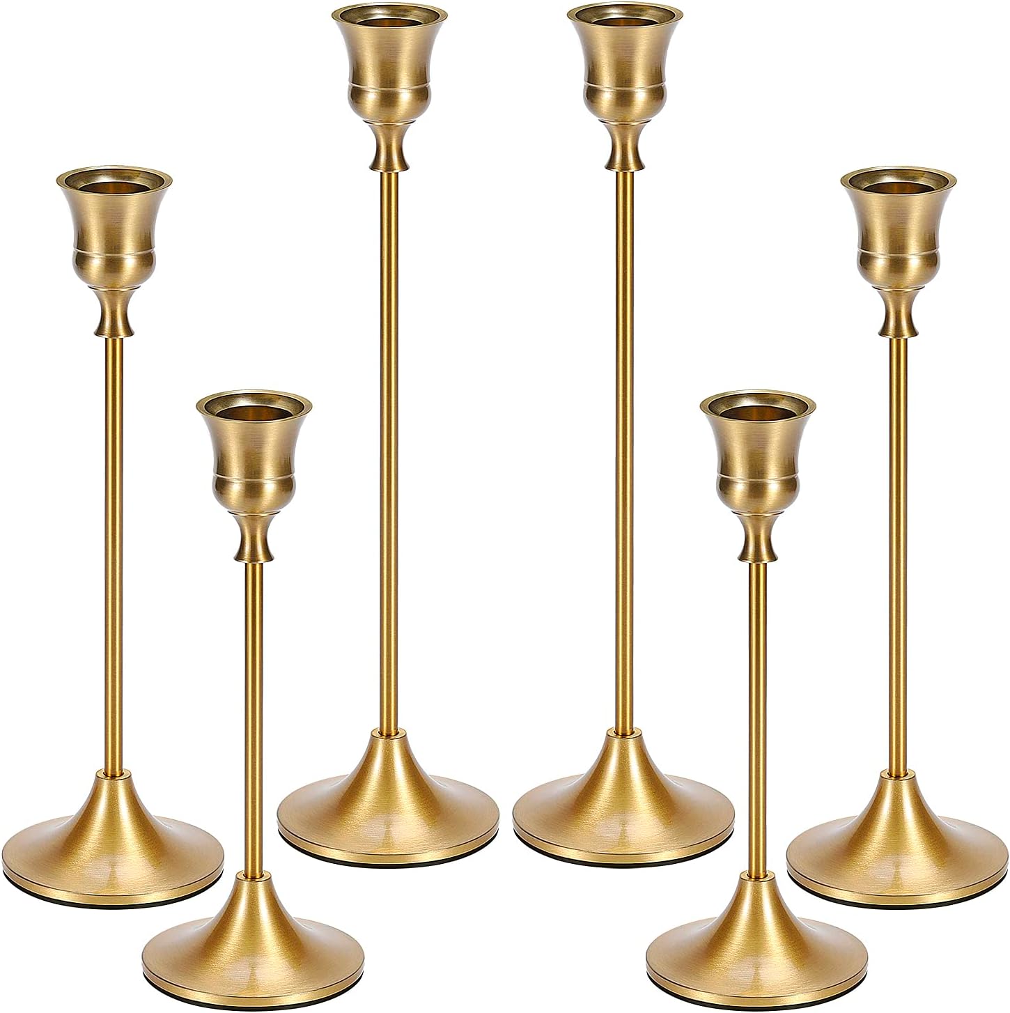 Amazon.com: Bochino Candlestick Holders, Taper Candle Holders Brass ...
