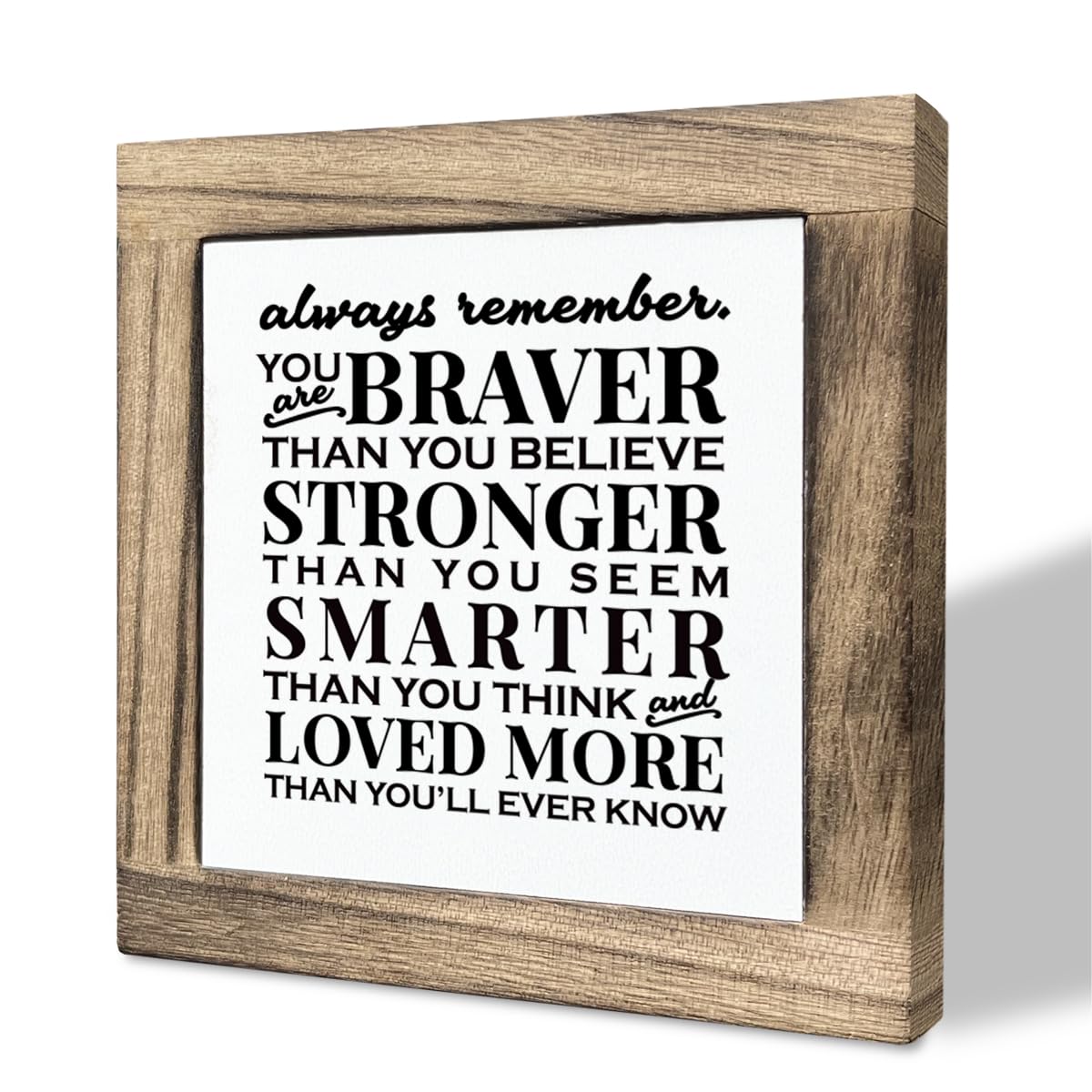 Amazon.com: Inspirational Sign, Box Wood Plaques Desk Décor, Home Decor ...