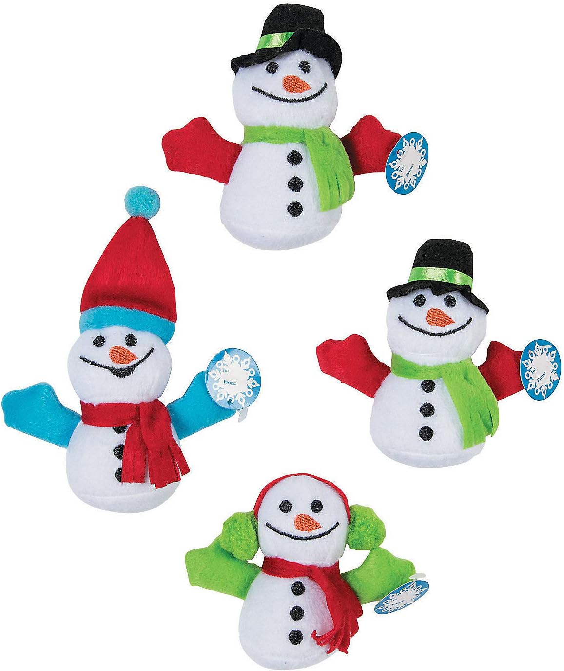 Amazon.com: Fun Express Plush Exchange Mini Snowmen - Toys - 24 Pieces ...