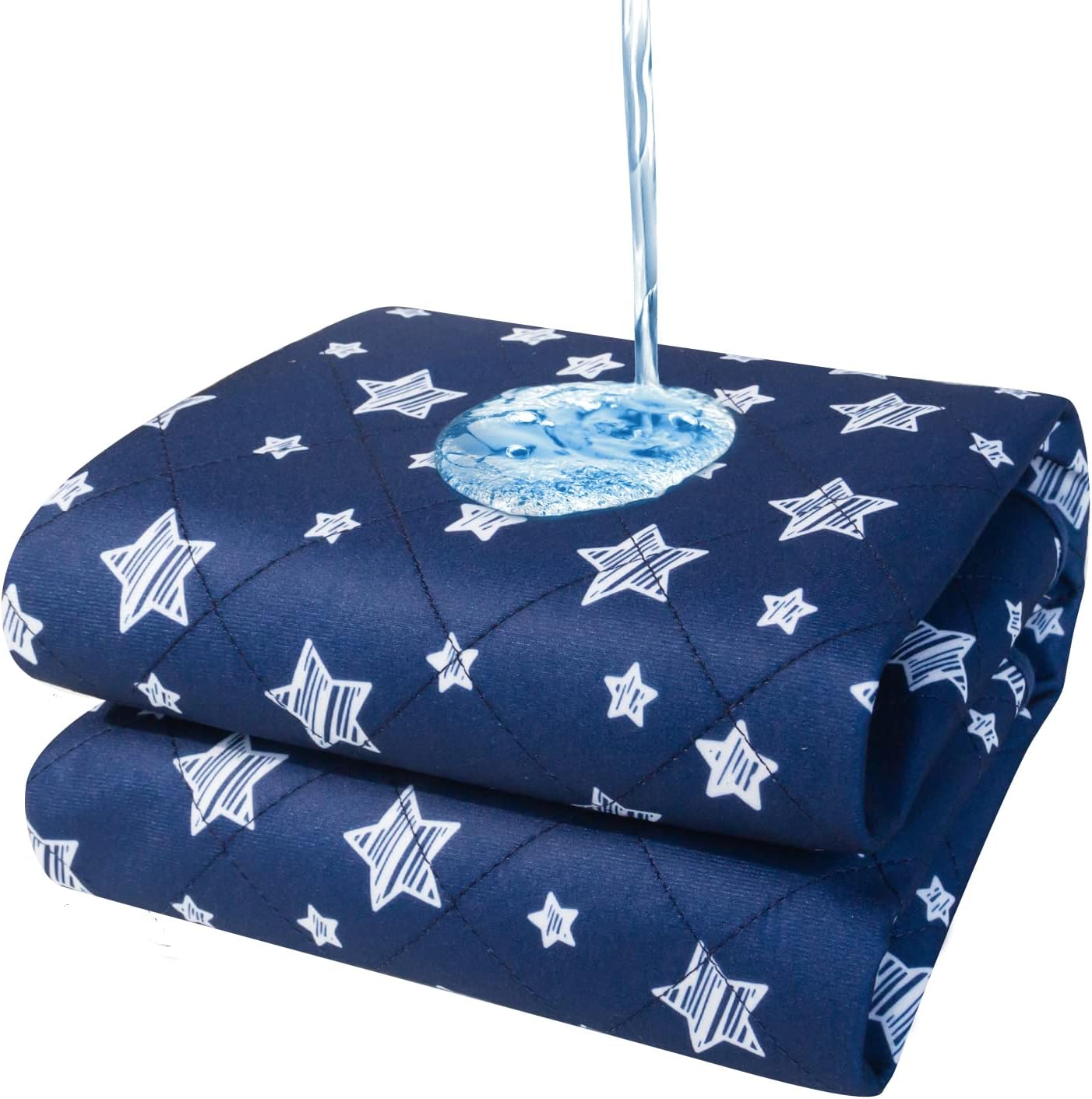 Reusable Bed Pads 34"x36" 2 Pack , Absorbent Waterproof Chuck Pads Non ...