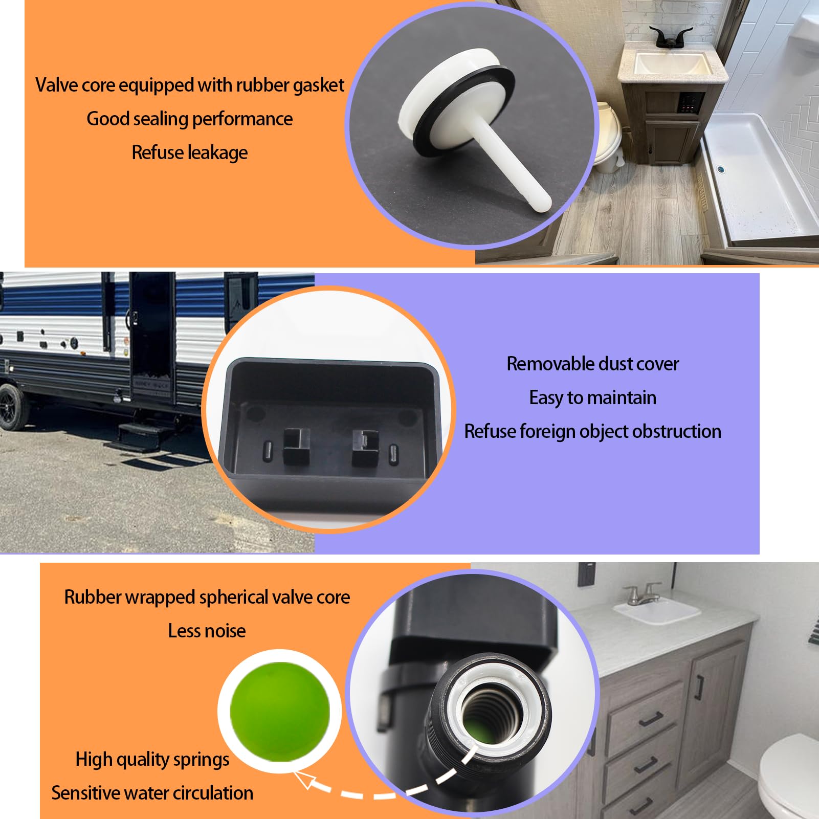 Snapklik.com : 2024 Upgrade 571-VAC-CHK-A RV Vacuum Breaker Check Valve ...