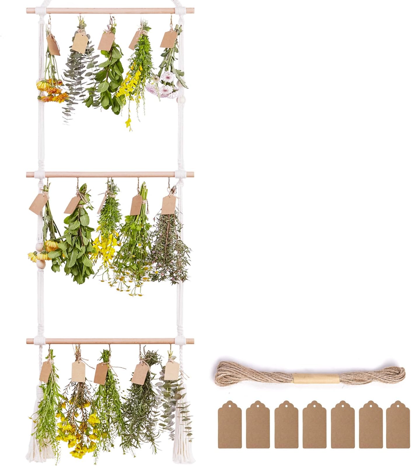 Amazon.com: PROTITOUS 3Tier Herb Drying Rack Flower Drying with 25PCS ...