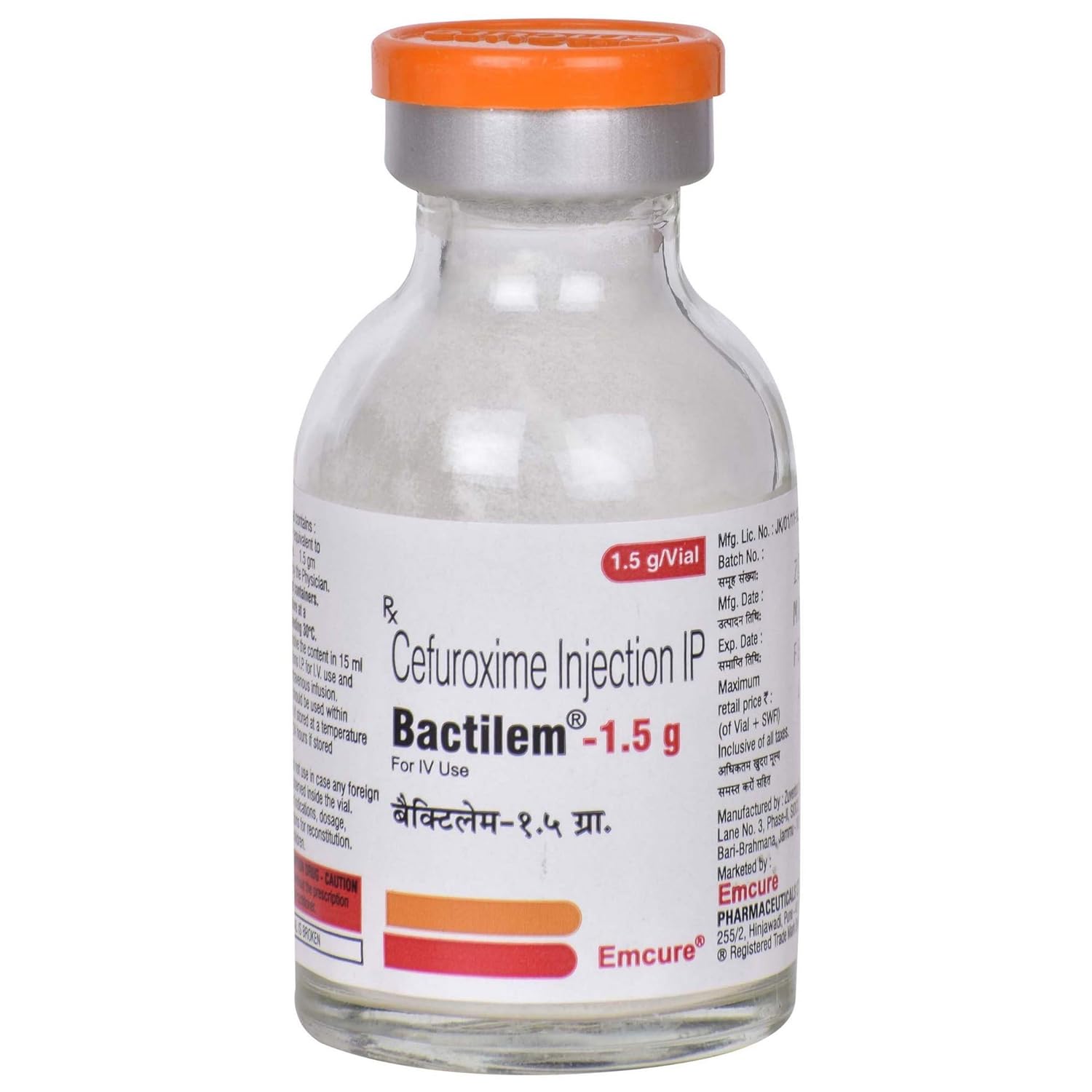 Bactilem-1.5mg - Bottle of 1.5gm Injection : Amazon.in: Health ...