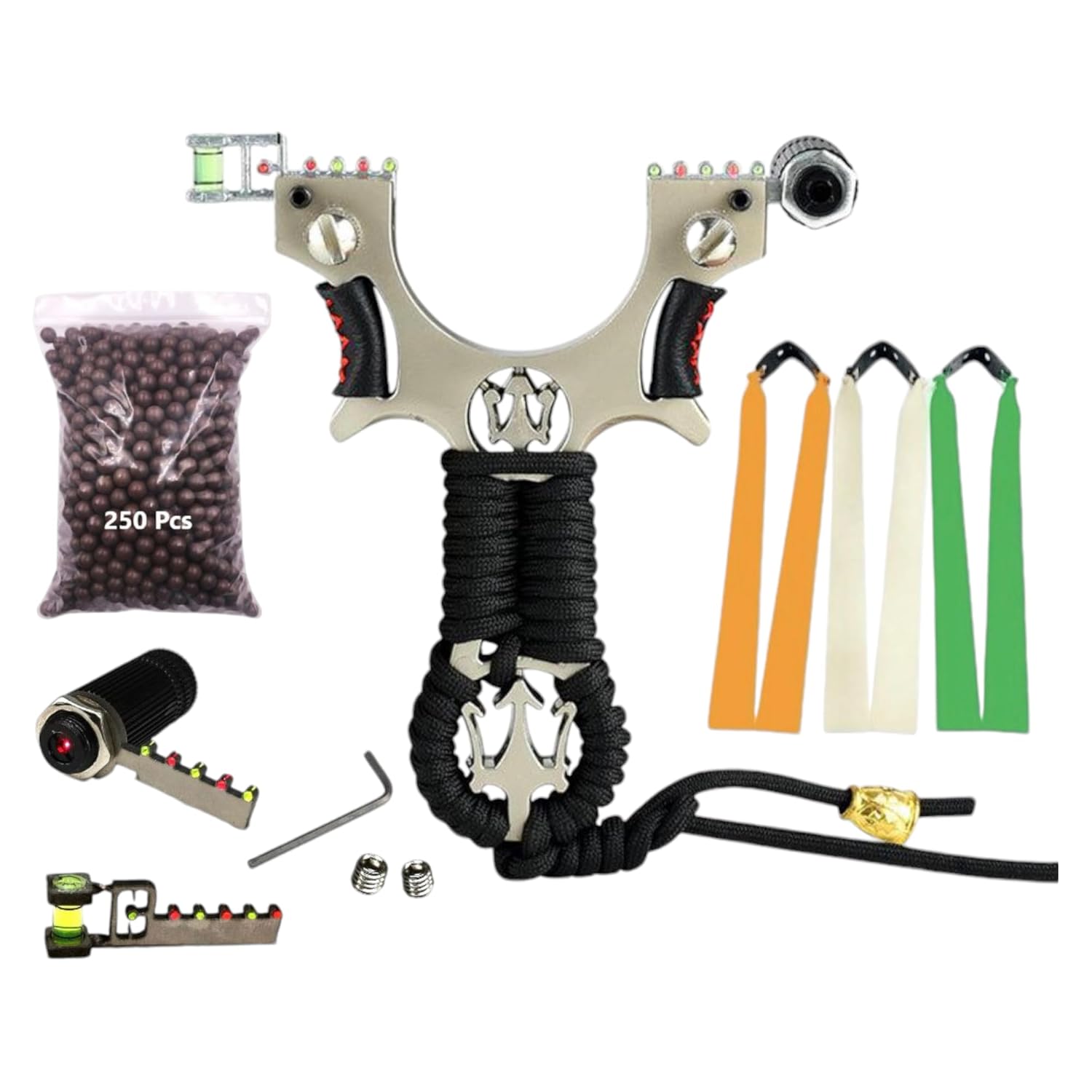 INDIAN SLINGSHOT® Trident Alloy Slingshot Catapult with Laser Durable ...
