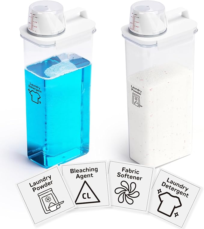 Amazon.com: Bikkii Laundry Detergent Dispenser-2 Pack, 98 oz Detergent ...