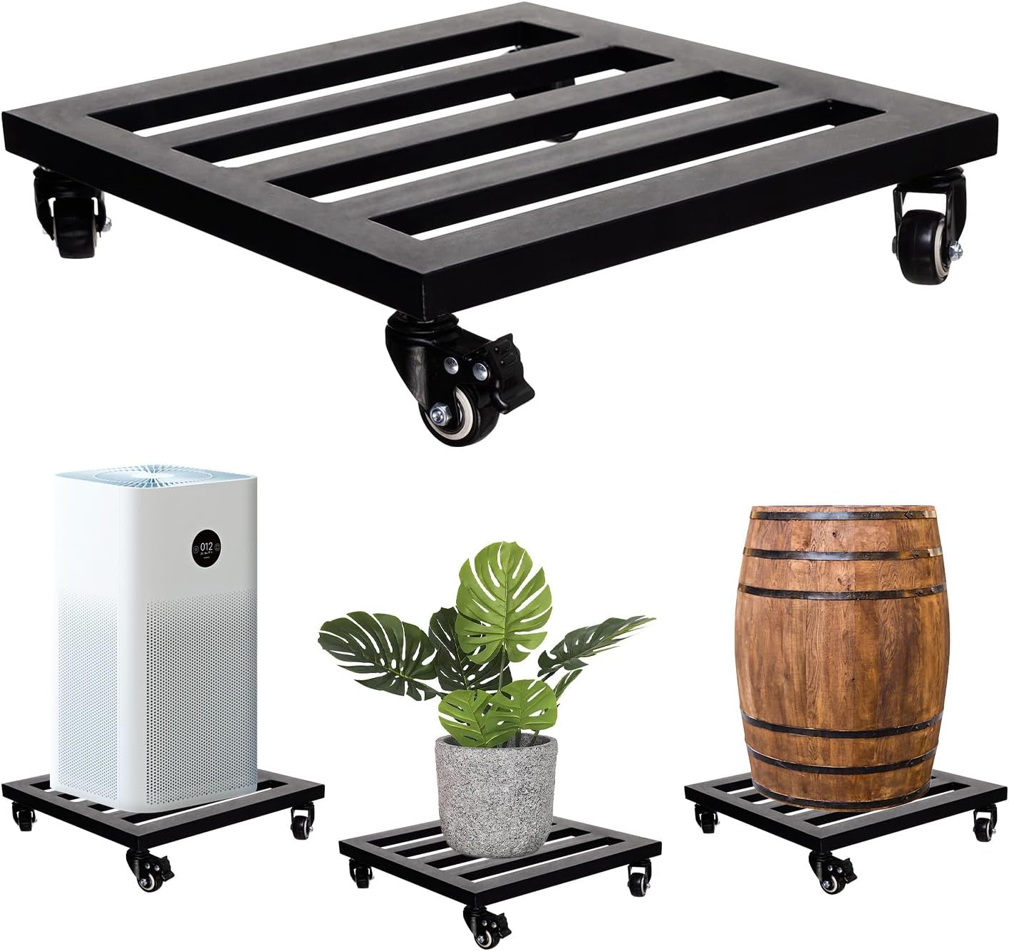 Amazon.com: 4 Packs 14 inch Square Plant Caddy with Wheels Rolling ...