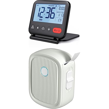 Amazon.com: NOKLEAD Digital Travel Alarm Clock for Bedroom Office,Mini ...