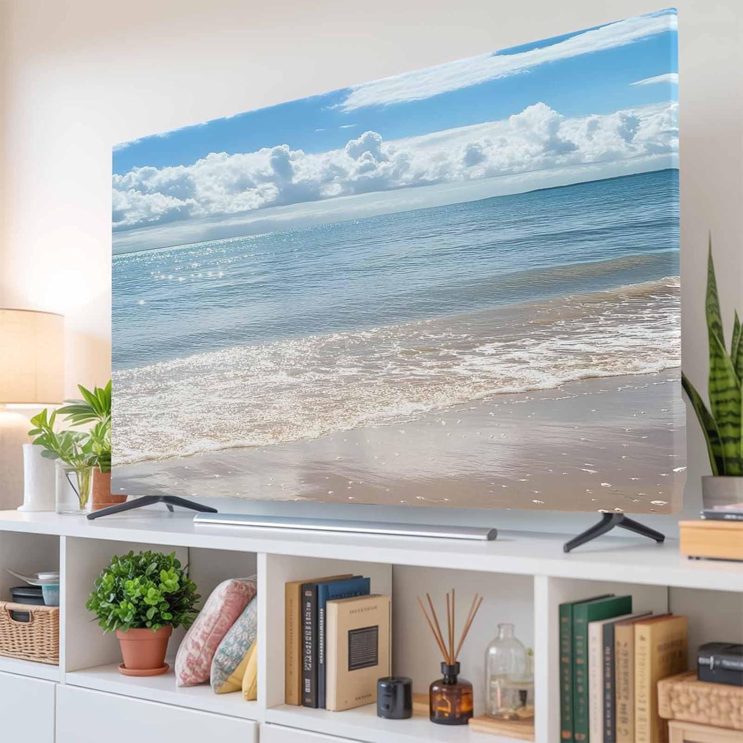 Amazon.com: TV Cover for 50 inch Screen Summer Beach Ocean Wave ...