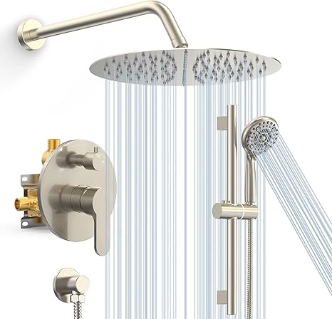 SR SUN RISE 12 Inch Rain Shower System, High Pressure Shower Heads and ...