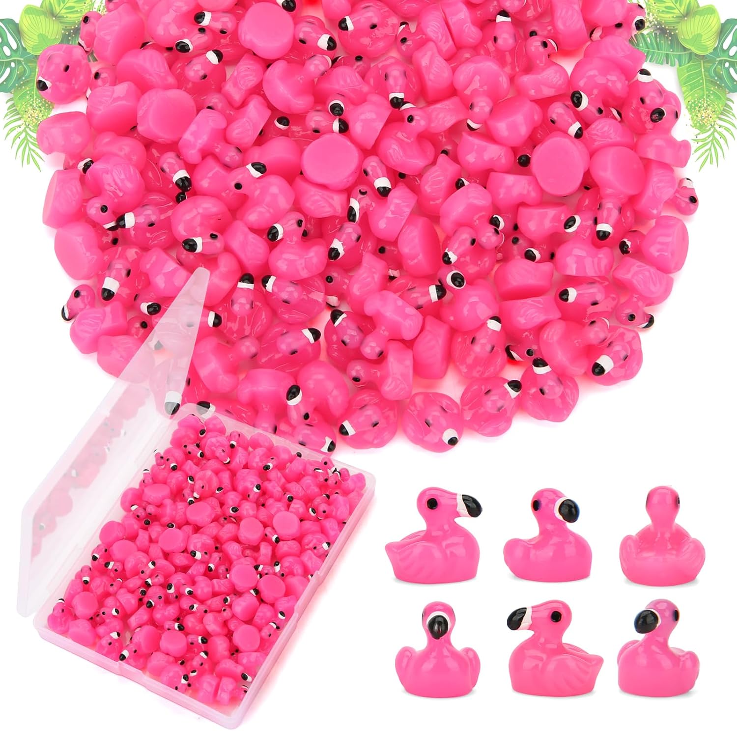 Amazon.com: TOUCH TOP 120 Pcs Pink Mini Resin Flamingos Ducks for ...