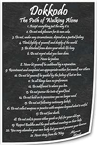 Amazon.com: Winduryi Miyamoto Musashi Wall Art Dokkodo 21 Principles ...