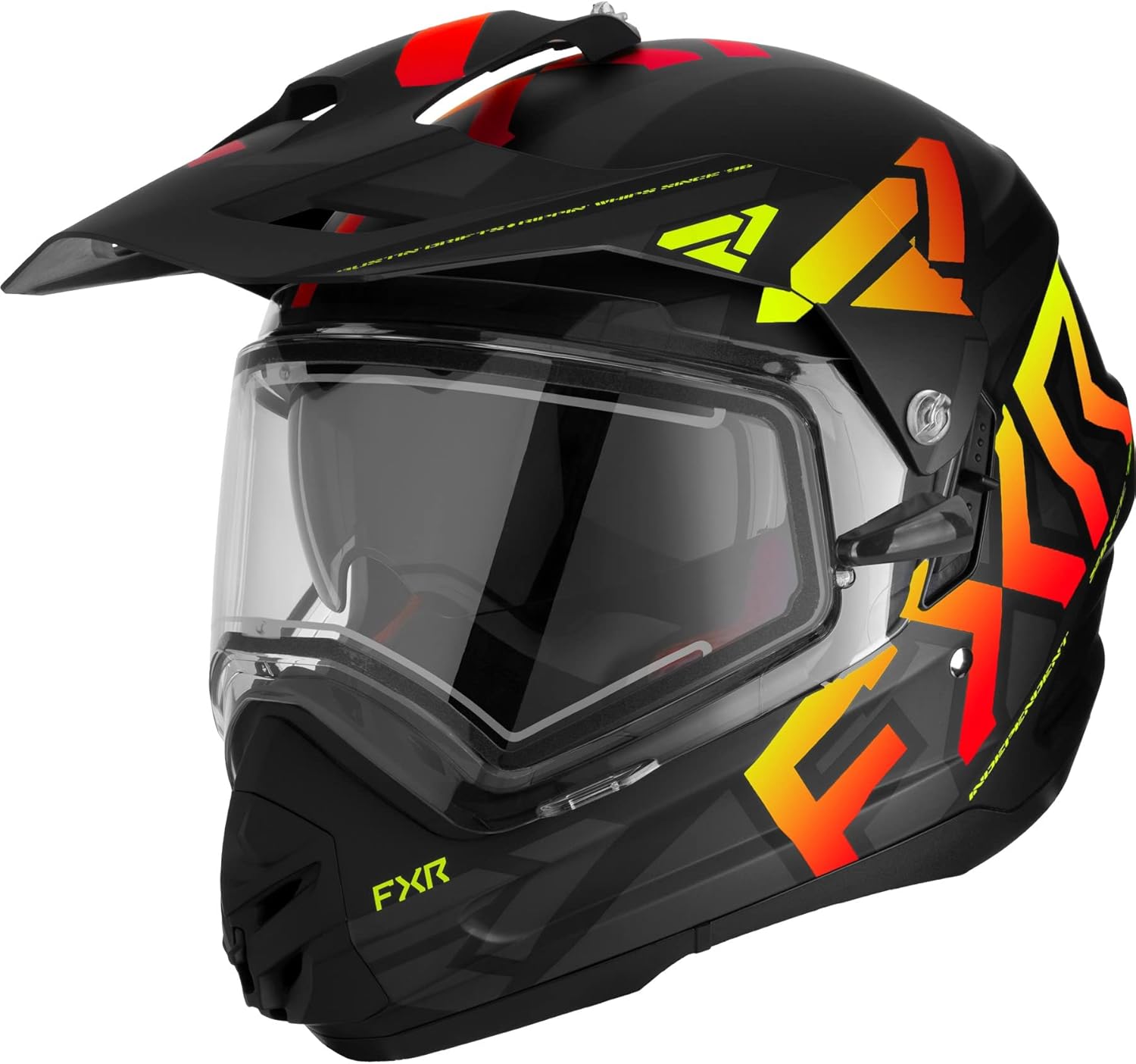 Amazon.com: FXR Torque X Team Helmet w/ E Shield & Sun Shade : Sports ...