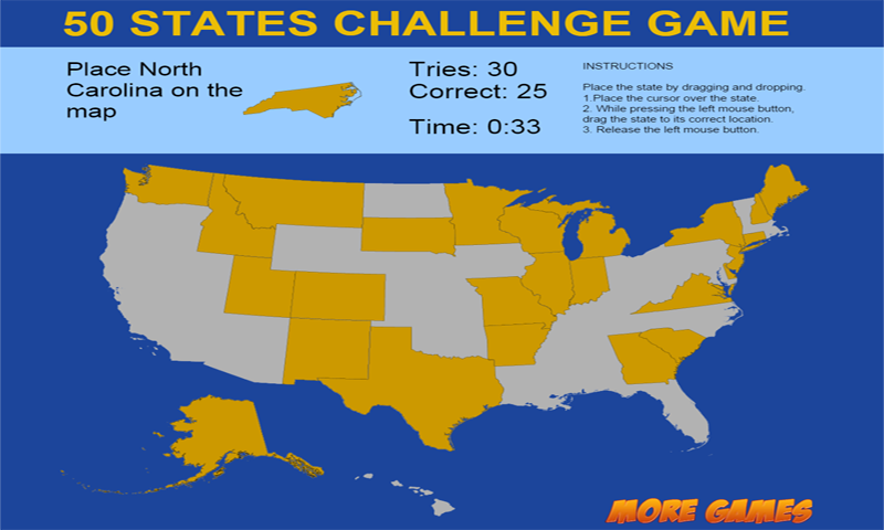 50 States Challenge Game - App on Amazon Appstore