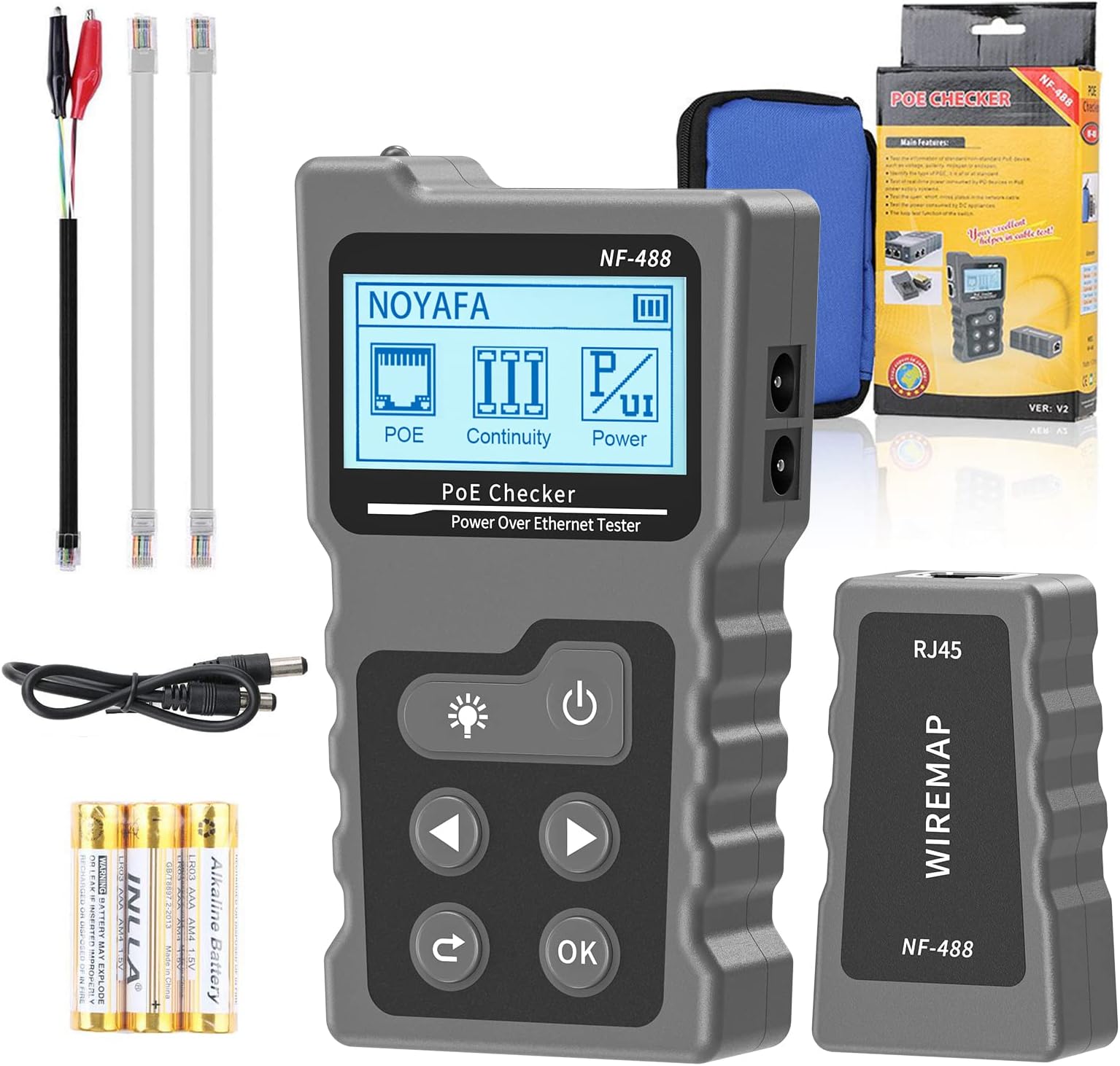 SC8108 Network Cable Tester CAT5 CAT6 RJ45 LAN Phone Cable Wire Testing ...