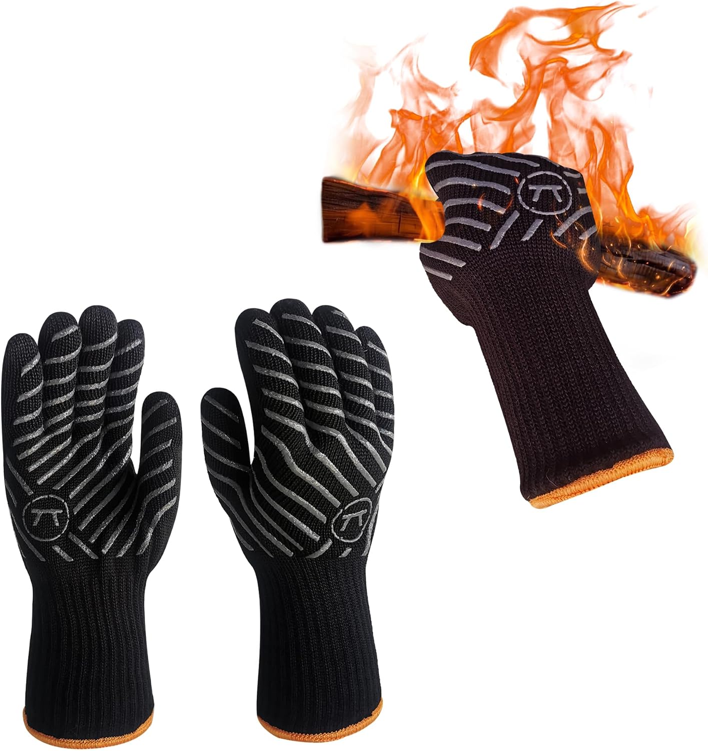 Amazon.com : JPP 1472°F Heat Resistant Gloves, Grilling Gloves Silicone ...