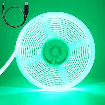 EverBright Led Light Strip Waterproof Flexible 16.4Ft 300SMD Green Led ...