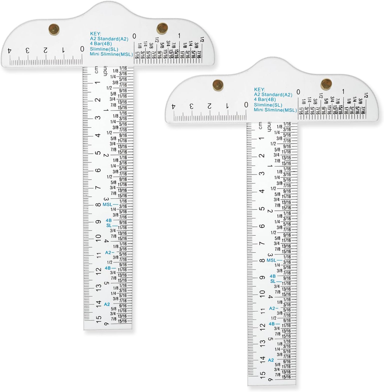 Grevosea 2 Pieces T-Square Rulers, 6 inch/15 cm T-Shape Acrylic ...