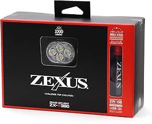 Amazon | 冨士灯器 ZEXUS(ゼクサス) LEDライト ZX-R380 充電式 [最大1000ルーメン メインLED点灯時間:最大98時間 白/電球色] | 冨士灯器 | アクセサリ