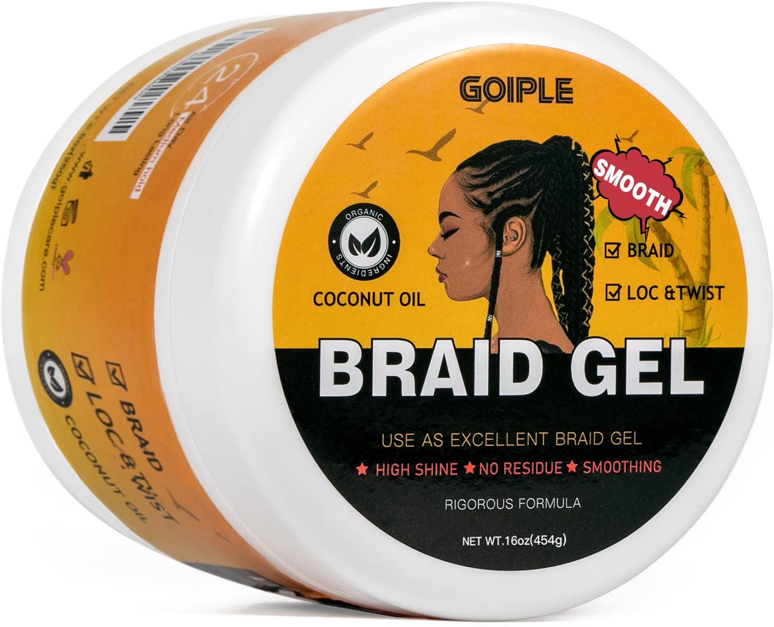 Amazon.com : 16 OZ Big Capacity Strong Hold Braid Gel Tames Frizz ...