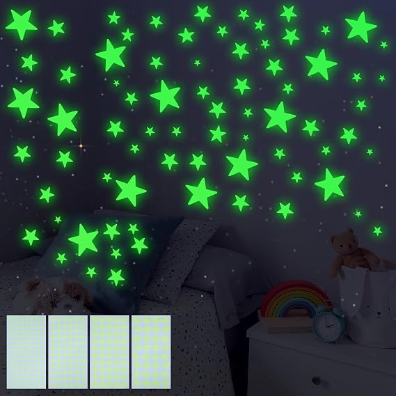 514PCS Glow in The Dark Stars Stickers, Glow in The Dark Stars Ceiling ...