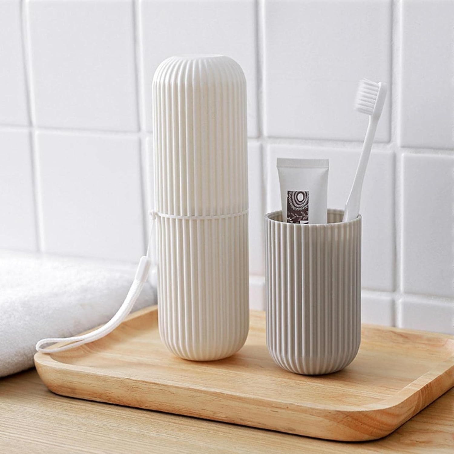 Amazon.com: 2Pcs Travel Toothbrush Holder, Portable Toothbrush Case ...