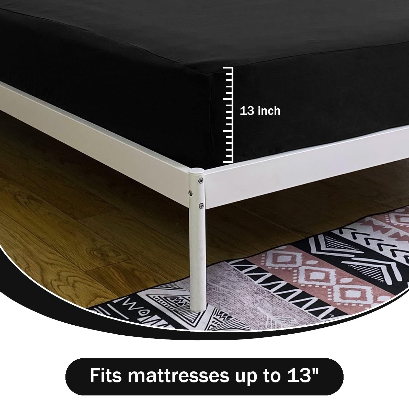 Full XL Fitted Sheet Snug Fit Stay in Place,1 Bottom Sheet Only Soft ...