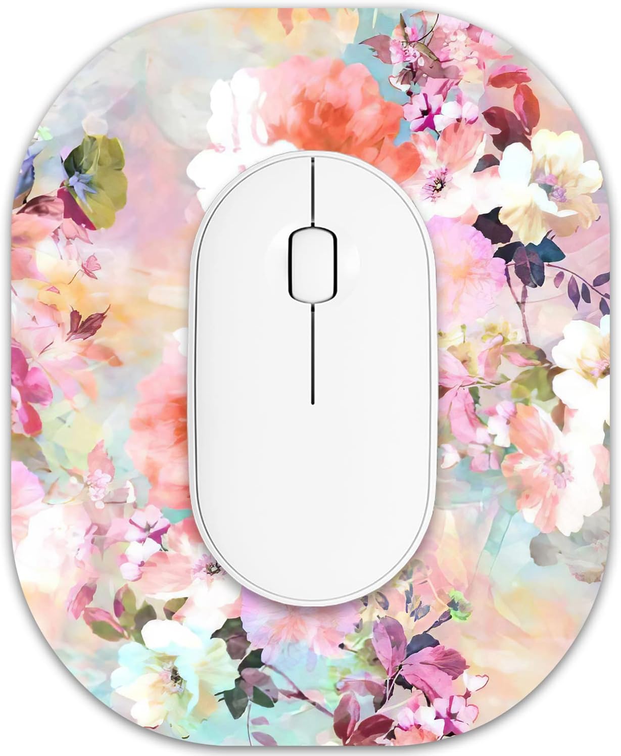 Atufsuat Small Mouse Pad 6 x 7 Inch, Oval Mini Mouse Pad with Non-Slip ...