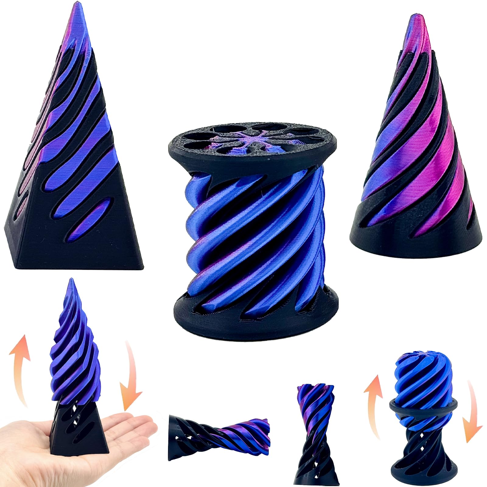 Amazon.com: 3 Packs Impossible Cone,Spiral Cone Fidget Toy Impossible ...