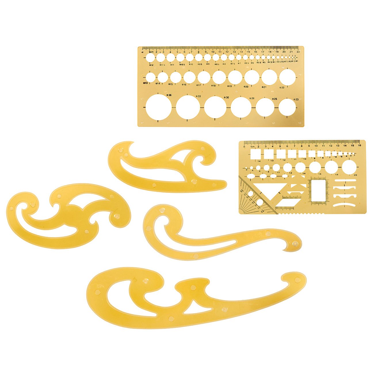 Buy Drawing Template Ruler - 6-Pack French Curve and Geometric Shape ...