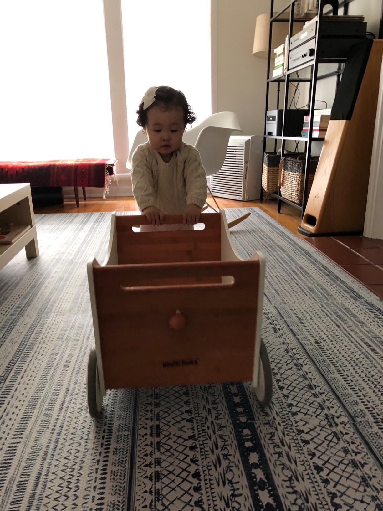 Amazon.com: Kinderfeets, Toy Box, 2-in-1 Toy Storage and Walker with ...