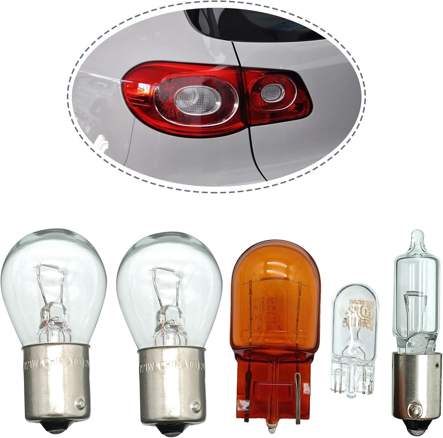 Amazon.com: Generic 5PCS Halogen Bulbs Tail Light Rear Light Rear Brake ...