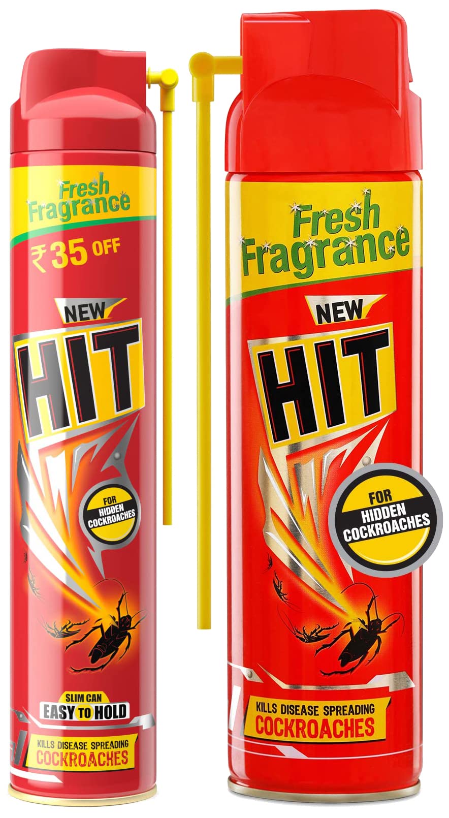 HIT Crawling Insect Killer – Cockroach Killer Spray (400ml)& HIT Flying ...