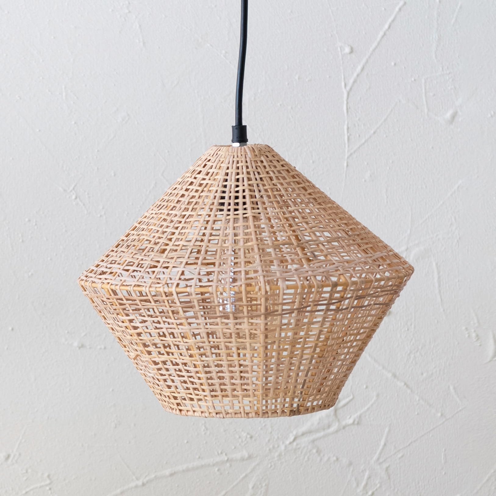 Amazon.com: Creative Co-Op Handwoven Rattan Ceiling Light, Natural, 12 ...