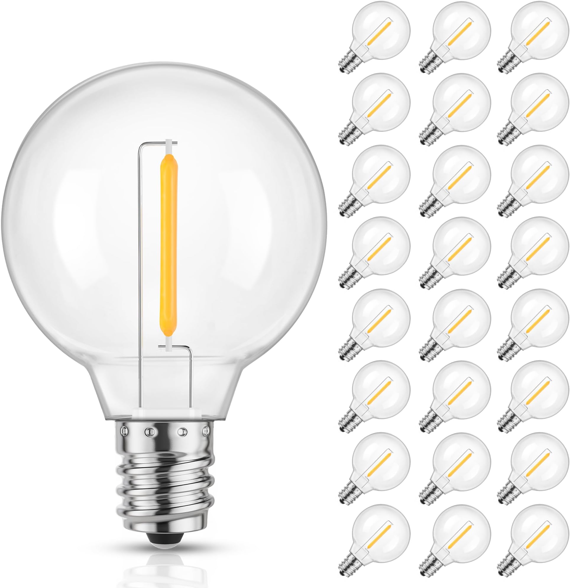 pizarra 3Pcs G40 Led Replacement Light Bulbs, E12 Screw Base ...