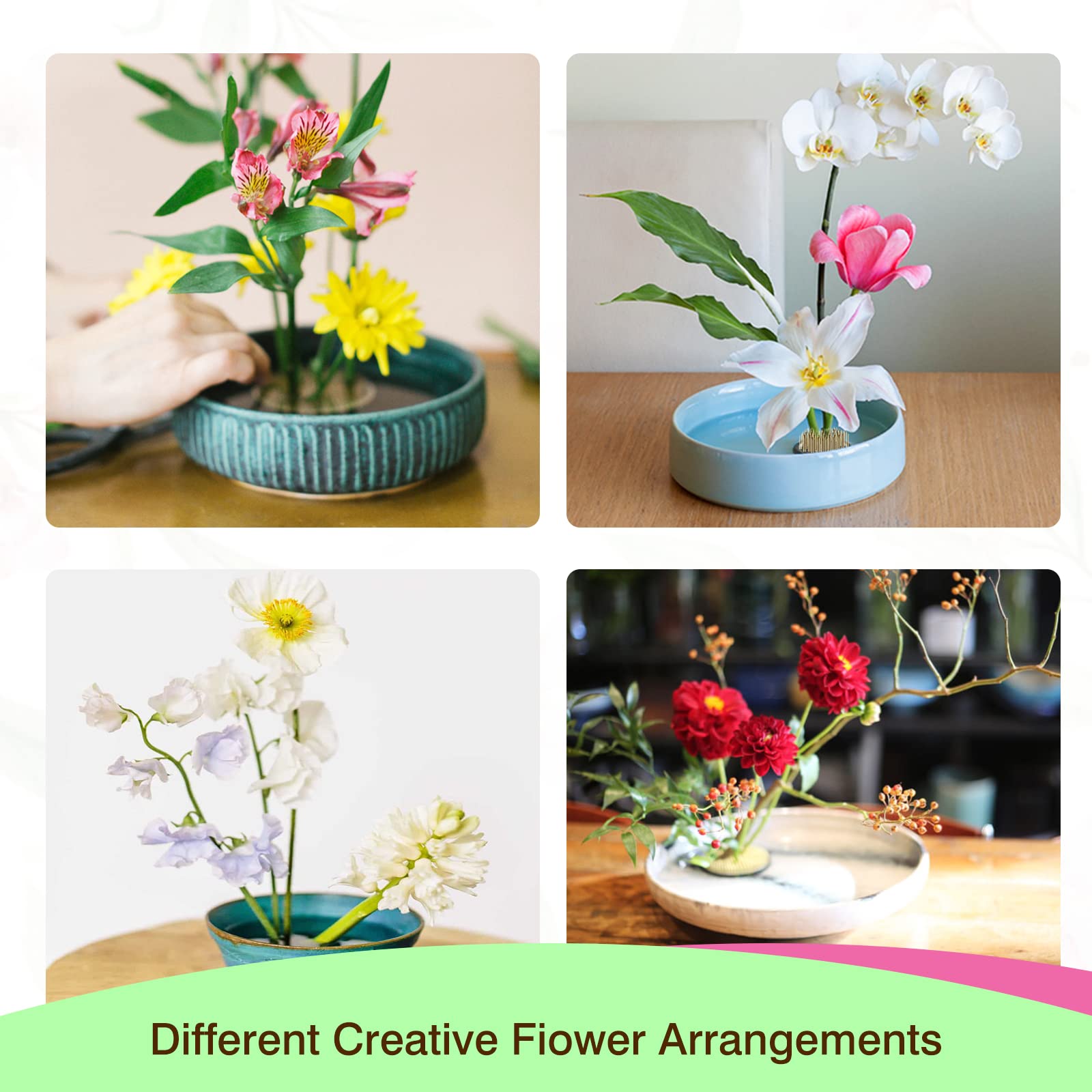 Pin Ikebana Flor Japonesa Japanese Spiky Frog –Round Kenzan Flower