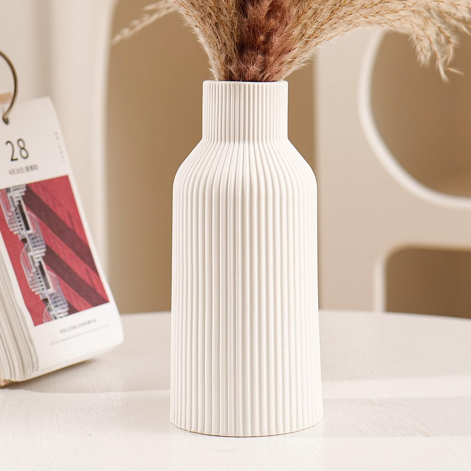 YEEBECA Blanc Vase Décoratif, Petit Vase Simple De Style Moderne Adapté ...