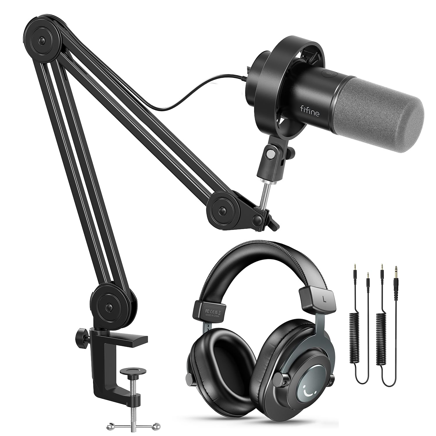 Amazon.com: FIFINE XLR/USB Dynamic Microphone Kit, Recording Studio ...
